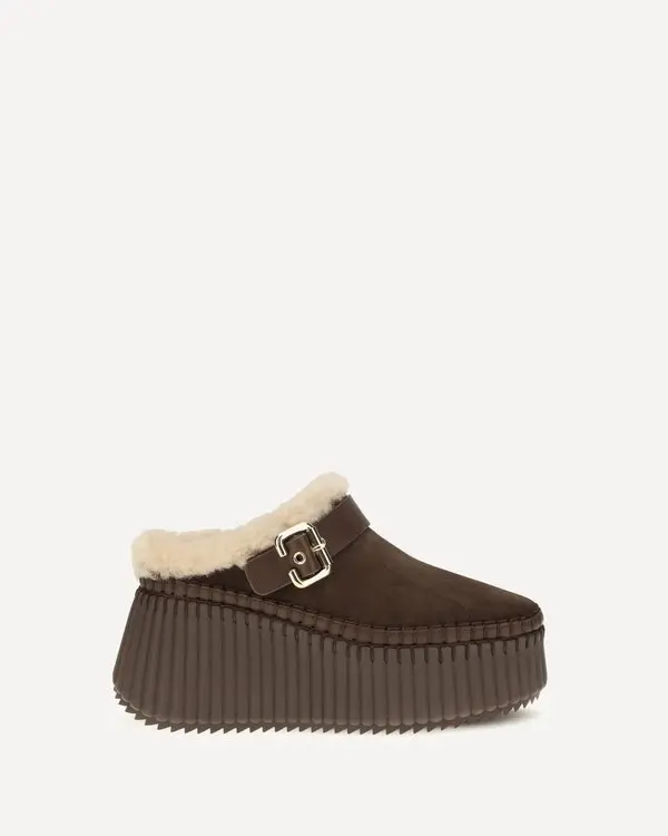 Chloé Nama Wedge Mules