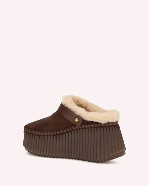 Chloé Nama Wedge Mules