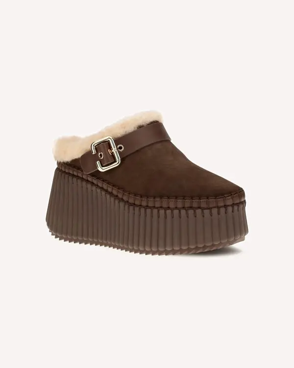 Chloé Nama Wedge Mules