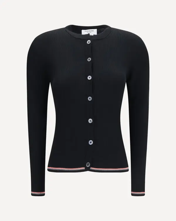 Thom Browne Ribbed Merino Wool Cardigan