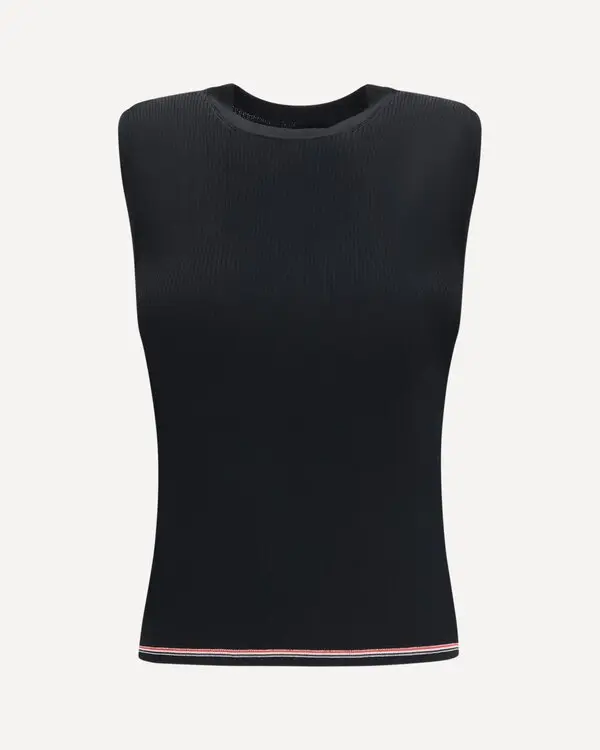 Thom Browne Rwb Merino Wool Top - Black