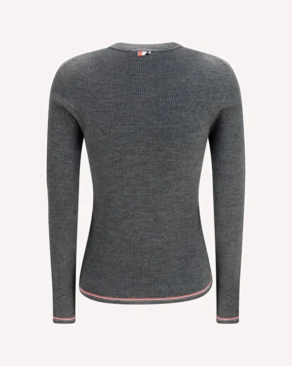 Thom Browne Ribbed Merino Wool Cardigan