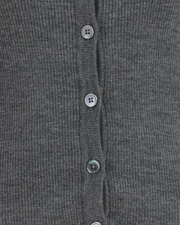 Thom Browne Ribbed Merino Wool Cardigan
