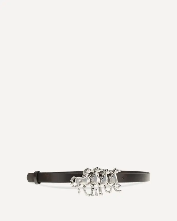 Chloé Running Horses Leather Belt Feale