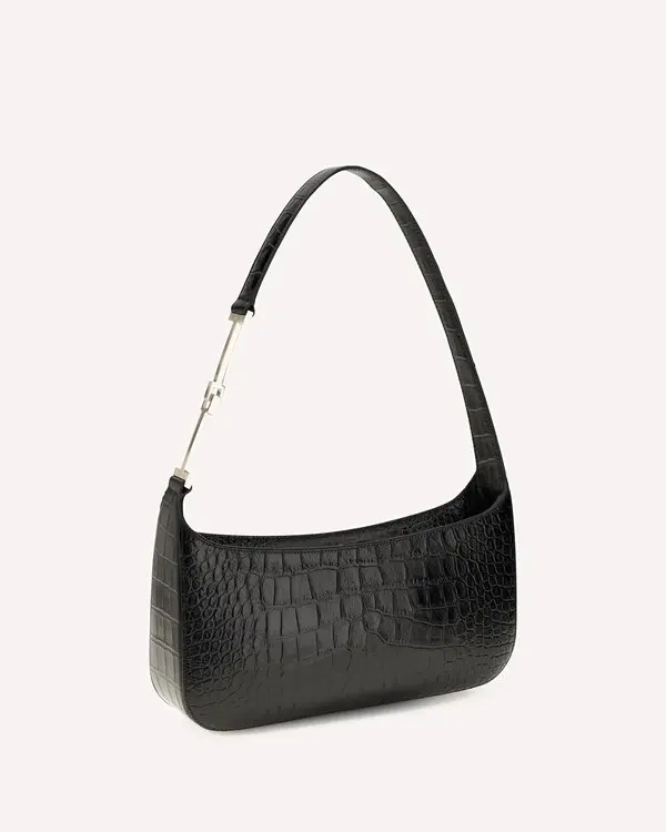TOM FORD Small Crocodile-print Shoulder Bag - Black
