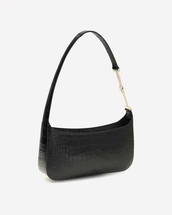 TOM FORD Small Crocodile-print Shoulder Bag - Black
