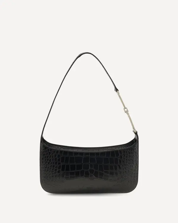 TOM FORD Small Crocodile-print Shoulder Bag - Black