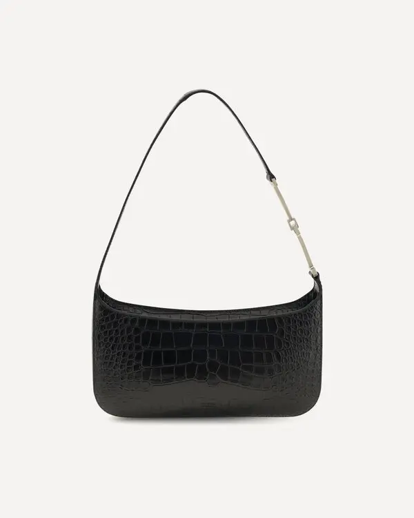 TOM FORD Small Crocodile-print Shoulder Bag - Black