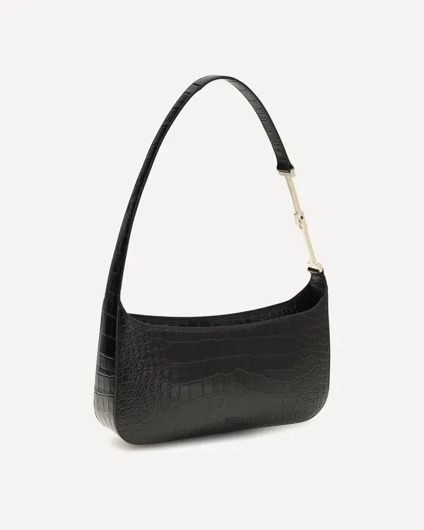 TOM FORD Small Crocodile-print Shoulder Bag - Black