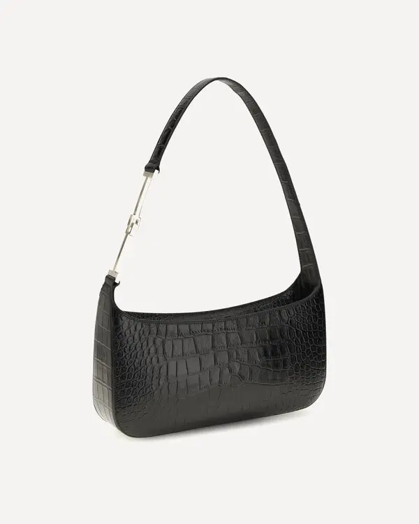 TOM FORD Small Crocodile-print Shoulder Bag - Black