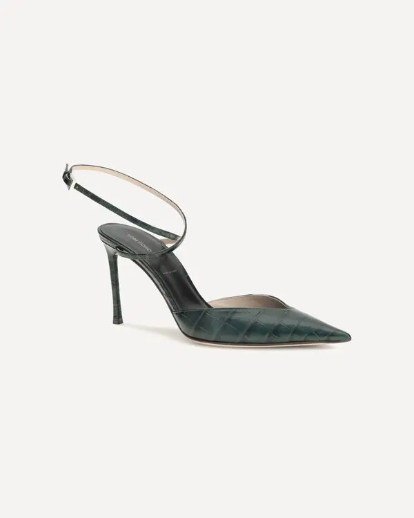 TOM FORD Crocodile-print Leather Pumps