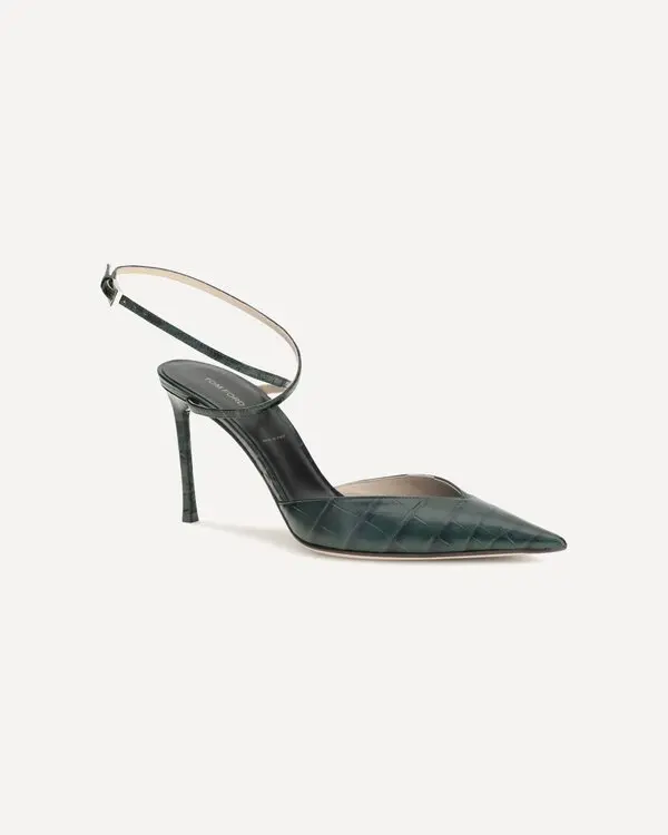 TOM FORD Crocodile-print Leather Pumps