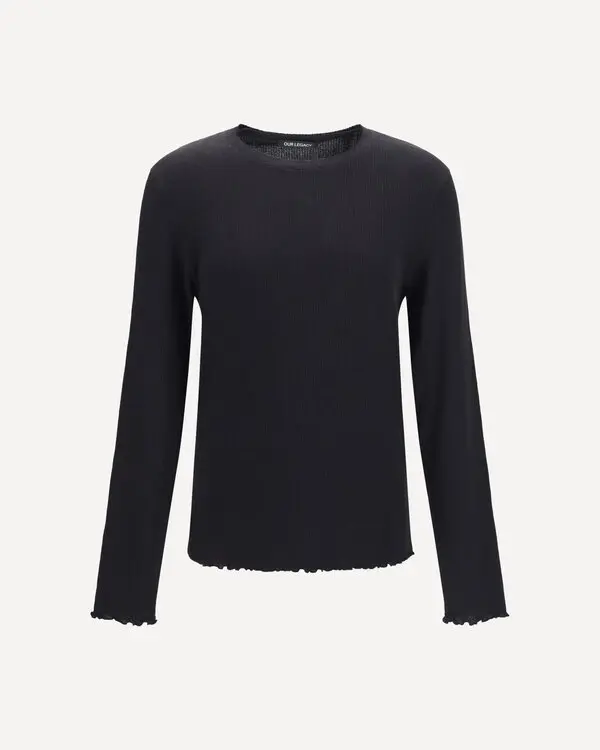 Our Legacy Ribbed Cotton-blend - Black