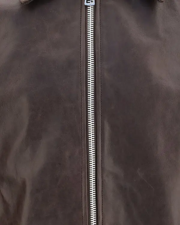 Our Legacy Mini Leather Jacket - Brown