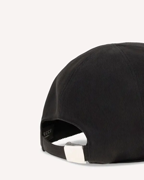 Gucci Rhinetone Logo Baeball Cap - Black