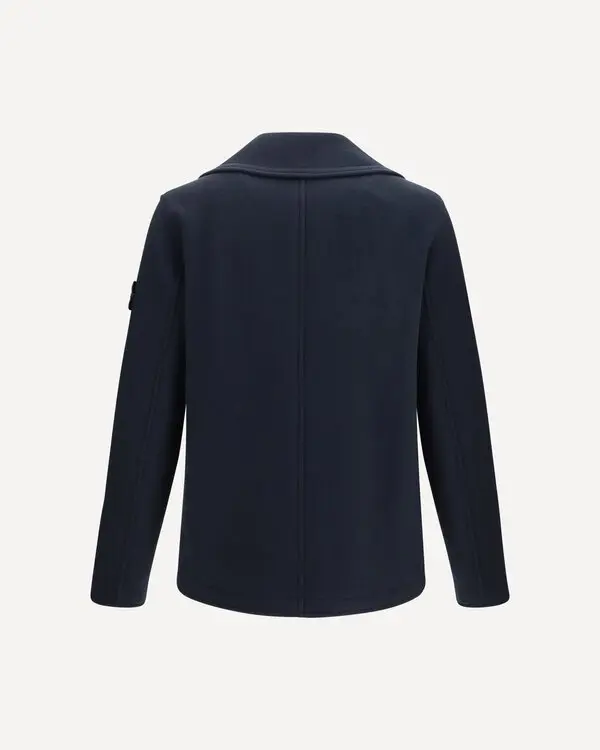 Stone Island Doube-breasted Woo And Cashmere Jacket Mae
