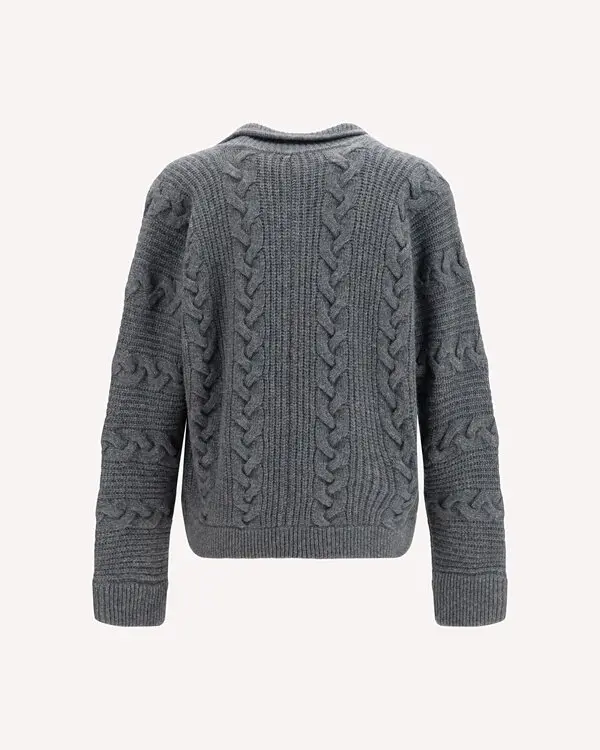 Versace Knitted Button Cardigan - Grey
