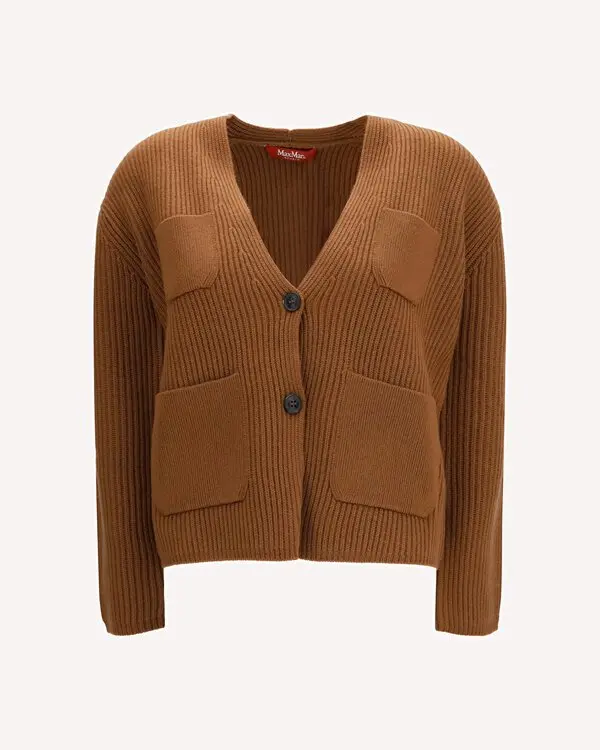 Max Mara Filtro Wool And Cahmere Cardigan - Brown