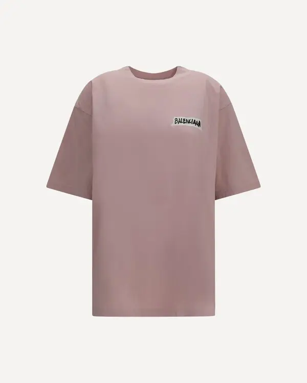 Balenciaga Logo-print T-shirt - Pink
