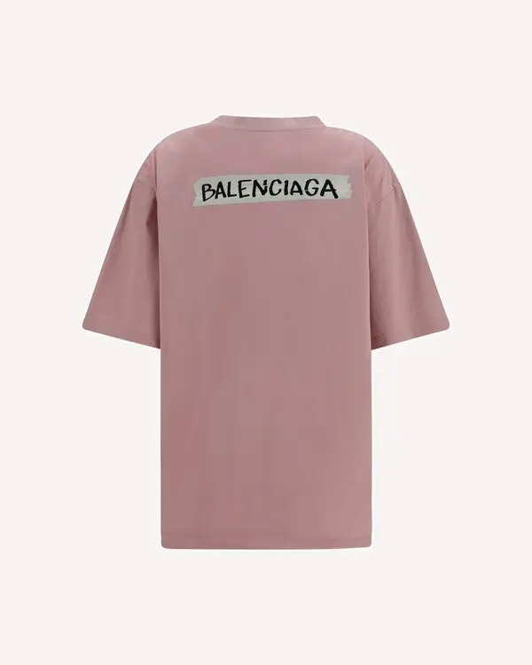 Balenciaga Logo-print T-shirt - Pink