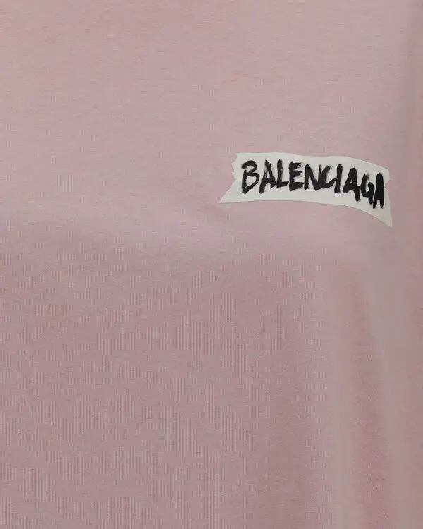 Balenciaga Logo-print T-shirt - Pink