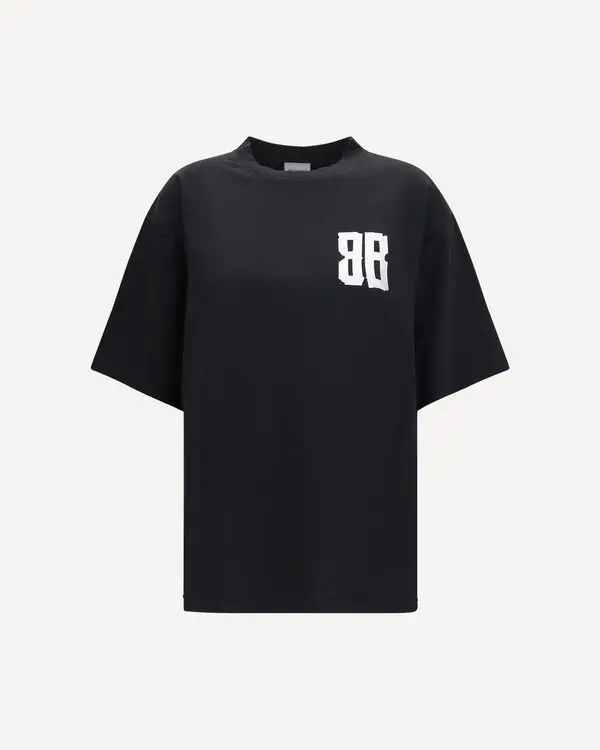 Balenciaga Glitter Logo T-shirt - Black