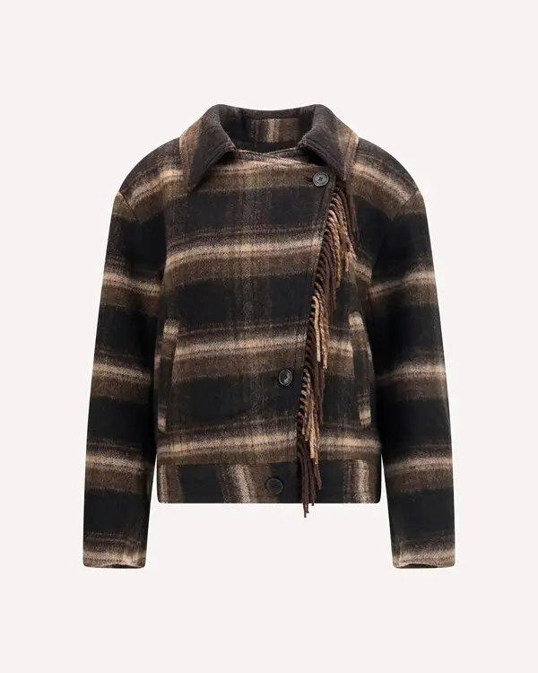 MARANT ETOILE Galeane Wool-blend Short Coat - Black