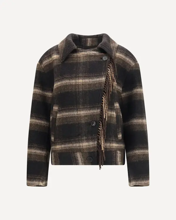 MARANT ETOILE Galeane Wool-blend Short Coat - Black