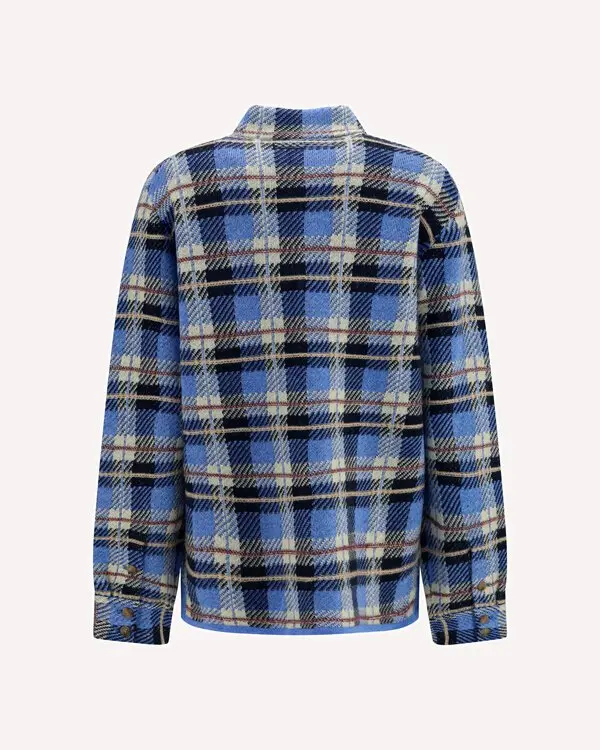 Guest In Residence Checked Cashere Shirt Feale