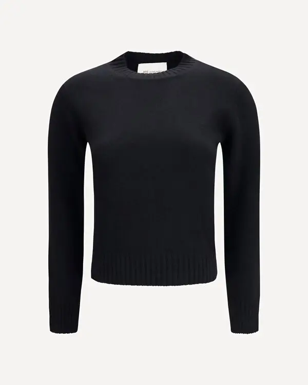 AMI Paris Ai De Coeur Sweater Feale - Black