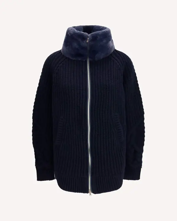 Herno High-neck Fur Jacket