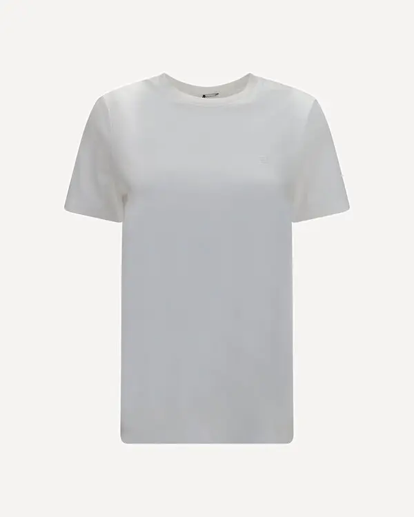 Balmain Embroidered Jersey T-shirt Femae - White