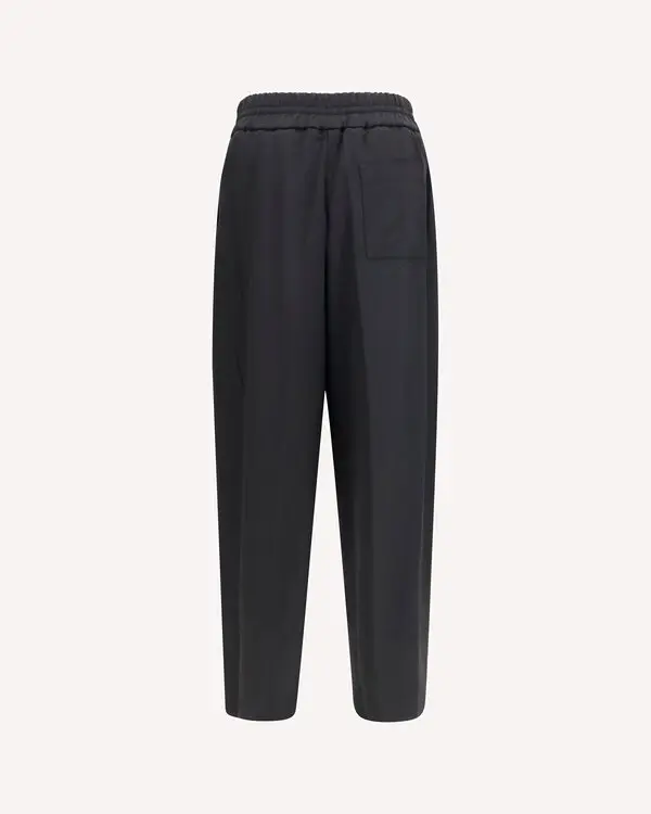 AMI Paris Wool Pants With Elasticated Waist Ale