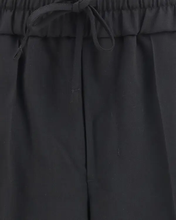 AMI Paris Wool Pants With Elasticated Waist Ale
