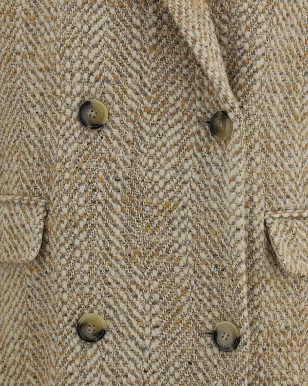 MARANT ETOILE Pilda Herringbone Wool-blend Coat
