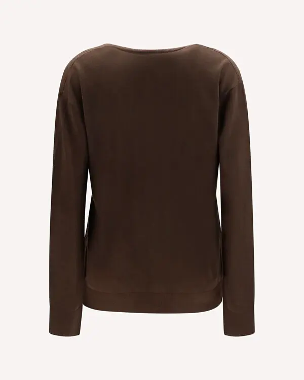 TOTEME V-neck Cahmere-blend Weater - Brown