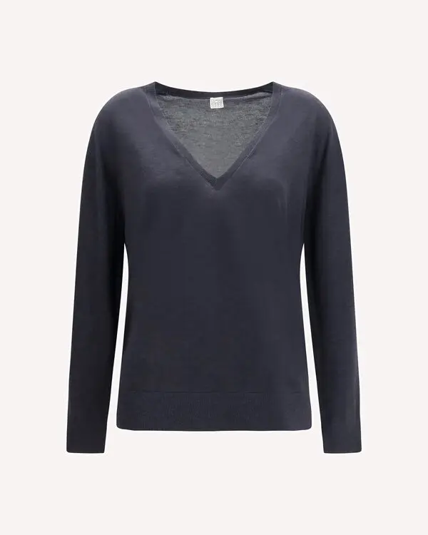 TOTEME V-neck Cashmere-bend Sweater Femae
