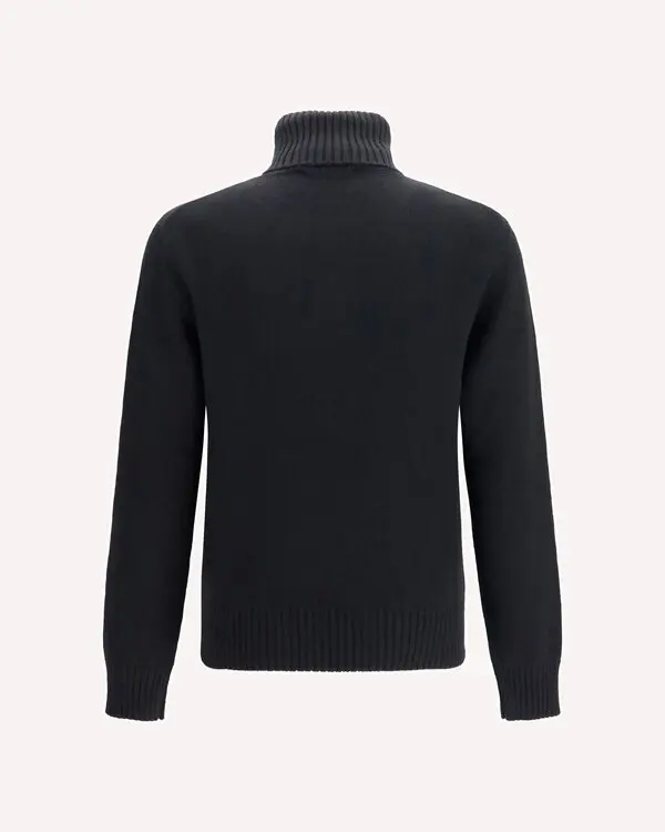 AMI Paris Embroidered Logo High-neck Sweater
