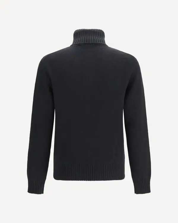 AMI Paris Embroidered Logo High-neck Sweater