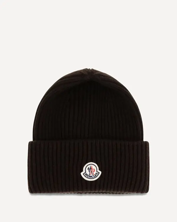 Moncler Wool And Cashmere-blend Beanie - Brown
