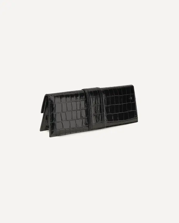 Jacquemus Crocodile-effect Bambino Pouch - Black