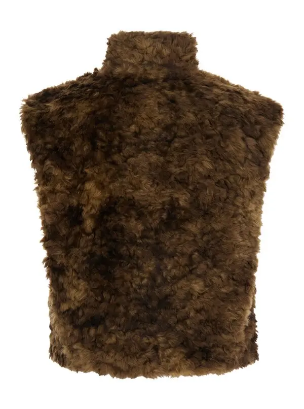 Isabel Marant Étoile Jocya' Brown Jacket With High Collar And Toggle Closure In Faux Fur For - Multicolor