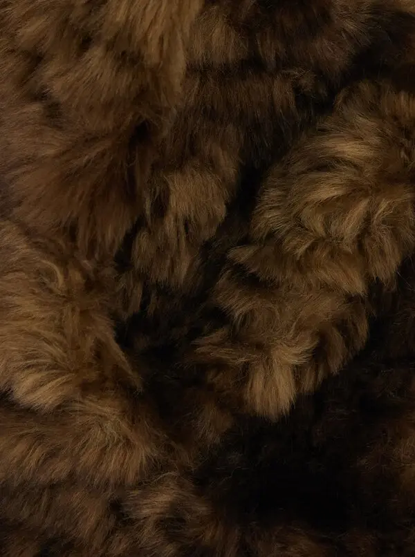 Isabel Marant Étoile Jocya' Brown Jacket With High Collar And Toggle Closure In Faux Fur For - Multicolor