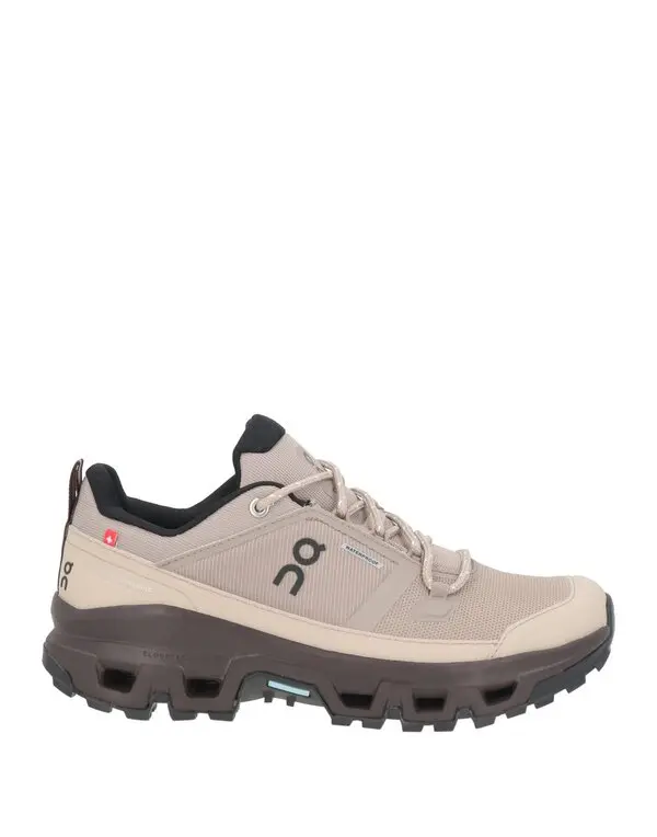 On Cloudrock Low Wp Sneakers Light Brown Size Textile Fibers, Synthetic Material - Beige