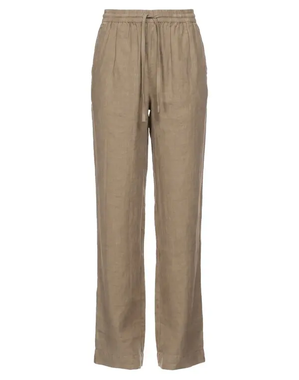 TRUSTED HANDWORK Pants Khaki Size Linen, Lyocell