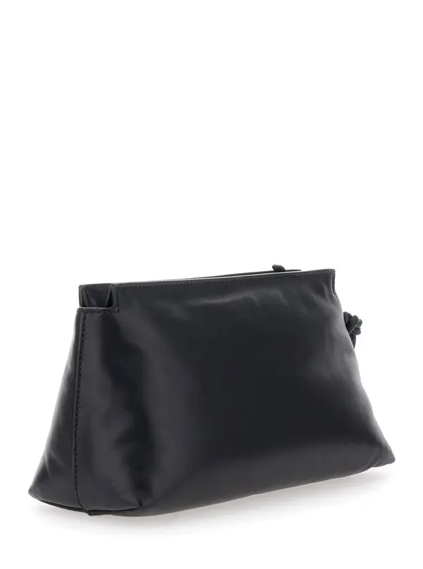 Givenchy Clutch Bag With Flap And Logo In Black Leather - Multicolor