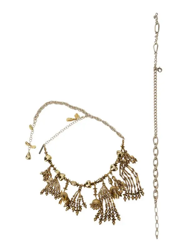 Dries Van Noten Necklace Necklace With Brass And Metallic Resins - Multicolor