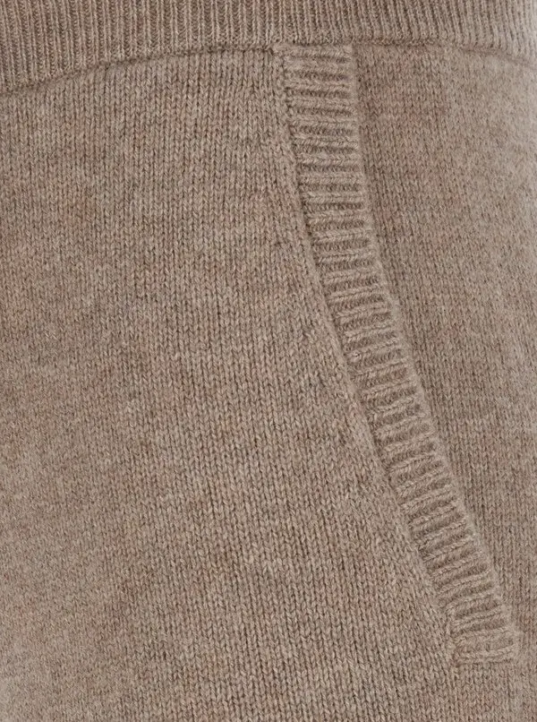 Max Mara Fiabe Pants With Pockets And Straight Hem In Cotton Beige - Cream