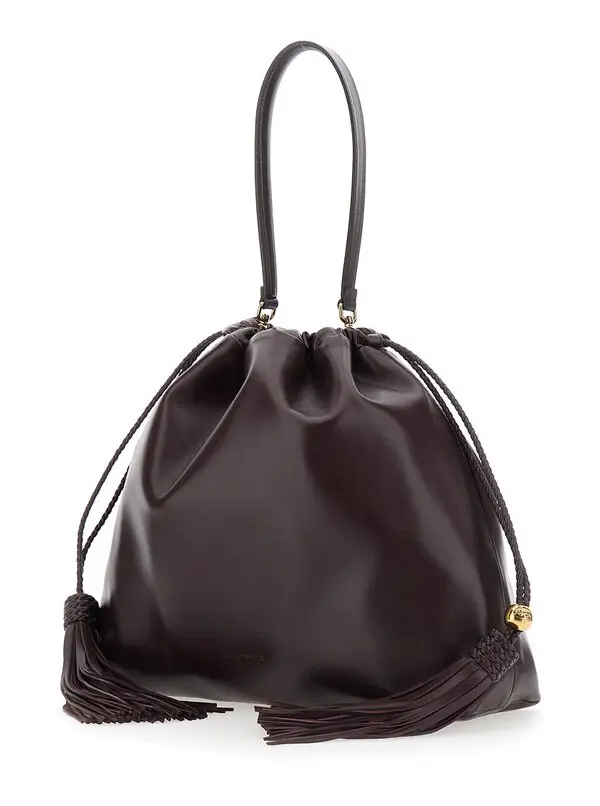 Etro Kalispera' Shoulder Bag With Drawstring Closure In Leather For