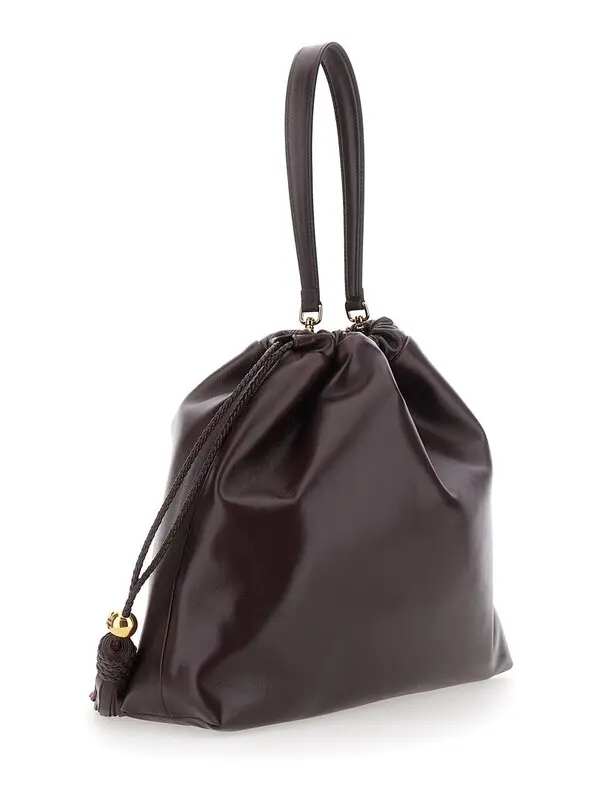 Etro Kalispera' Shoulder Bag With Drawstring Closure In Leather For